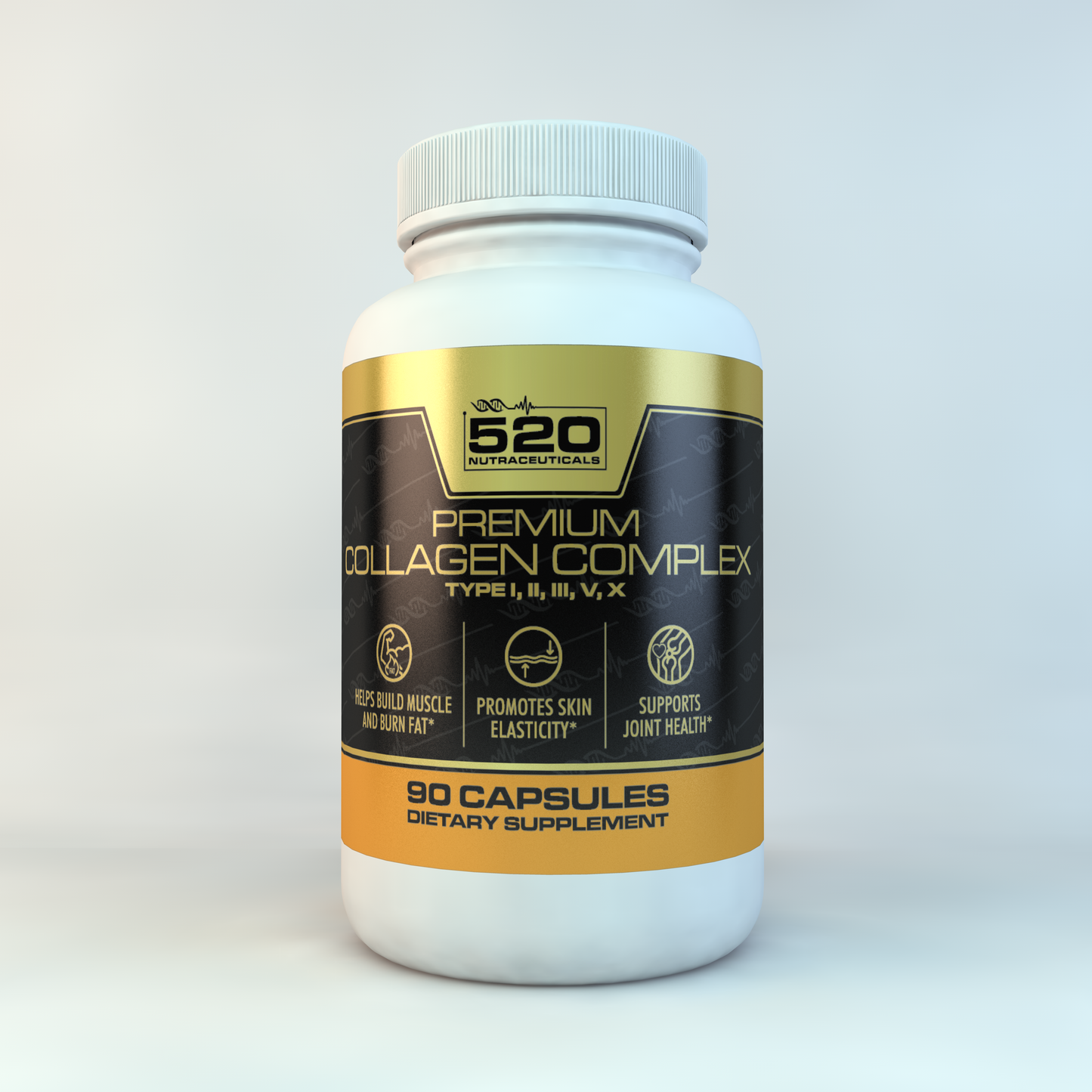 Premium Collagen Complex- Types l to X- Capsule – 520 Nutraceuticals